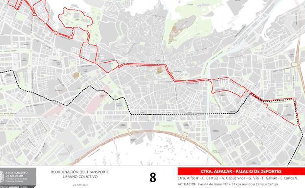 Así quedarán las líneas de autobuses de Granada: vuelve el '8', el '5 ...