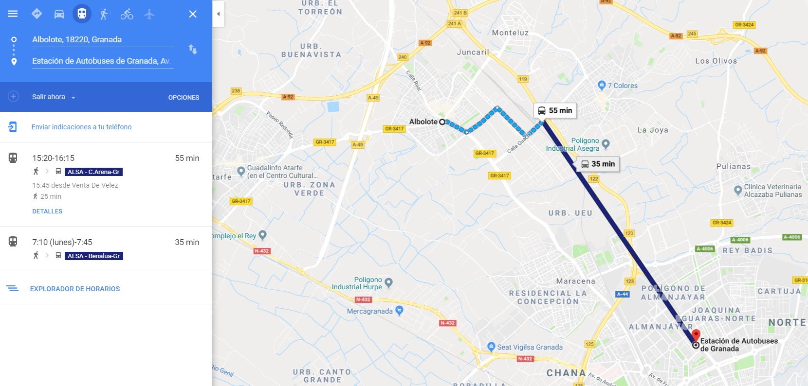 Fotos: El recorrido del Metro de Granada no aparece en Google Maps | Ideal