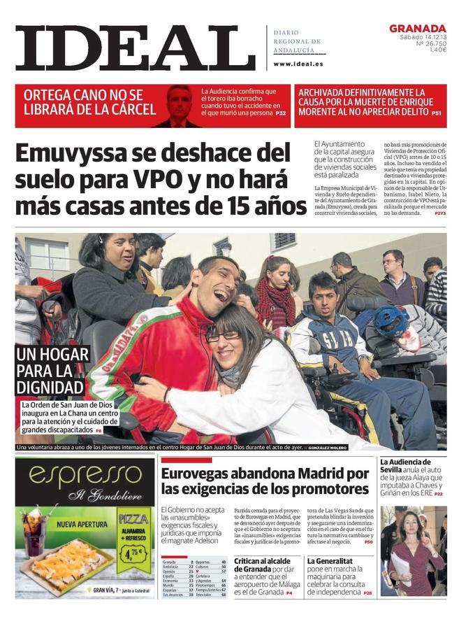 Hoy, 14 de diciembre, en la edición impresa de IDEAL | Ideal